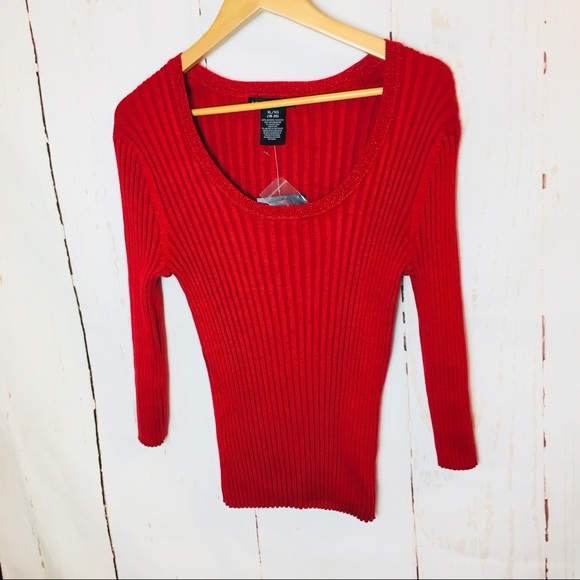 Apostrophe | Tops | Nwt Apostrophe Red Top Size Xl 82 | Poshmark